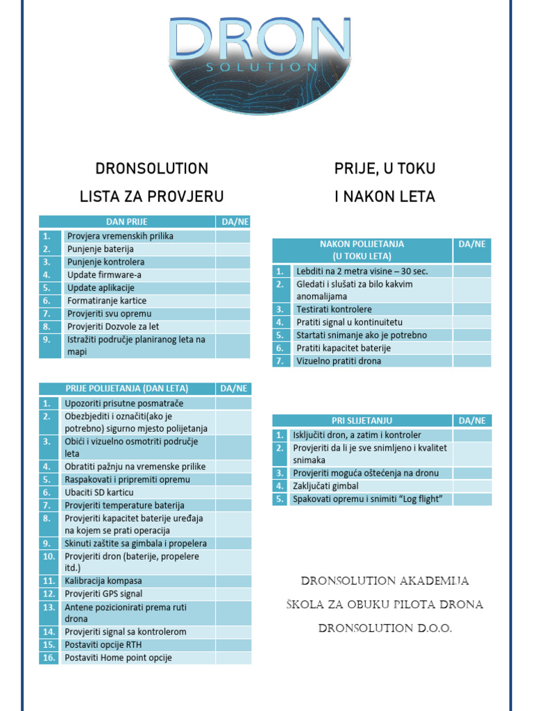Checklist drone | PDF