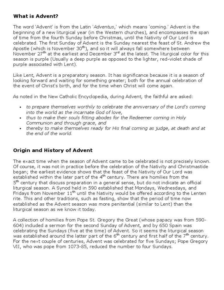 Advent | PDF | Advent | Liturgical Year
