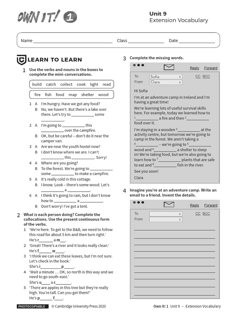 Vocabulary Extension Unit9 Without Answers | PDF | Syntax | Linguistic Morphology