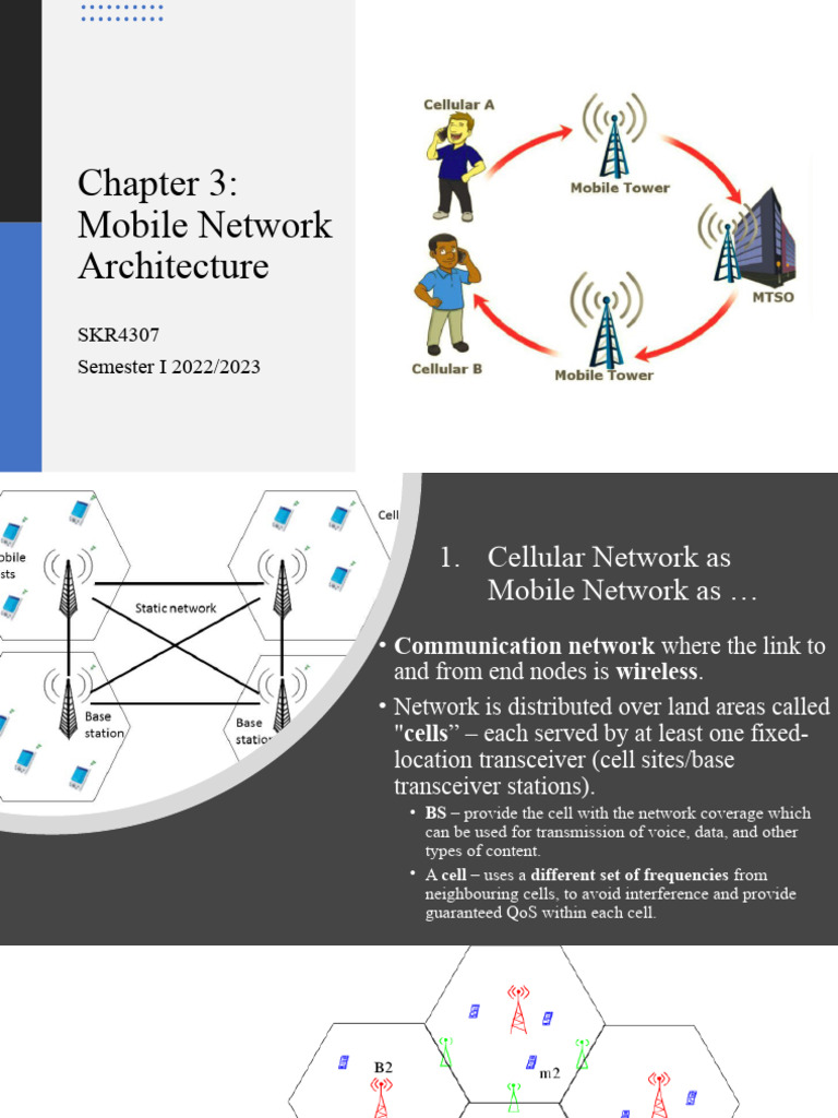 Chapter 3 - Mobile Network Architecture | PDF | Cellular Network | Wi Fi