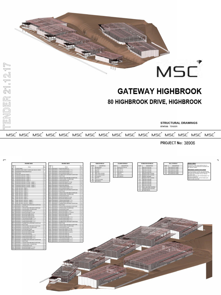 Gateway (BLDG C) - Structural DRGS | PDF | Precast Concrete | Concrete