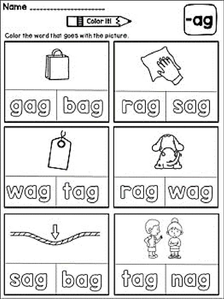 Word Family Ag 2 | PDF