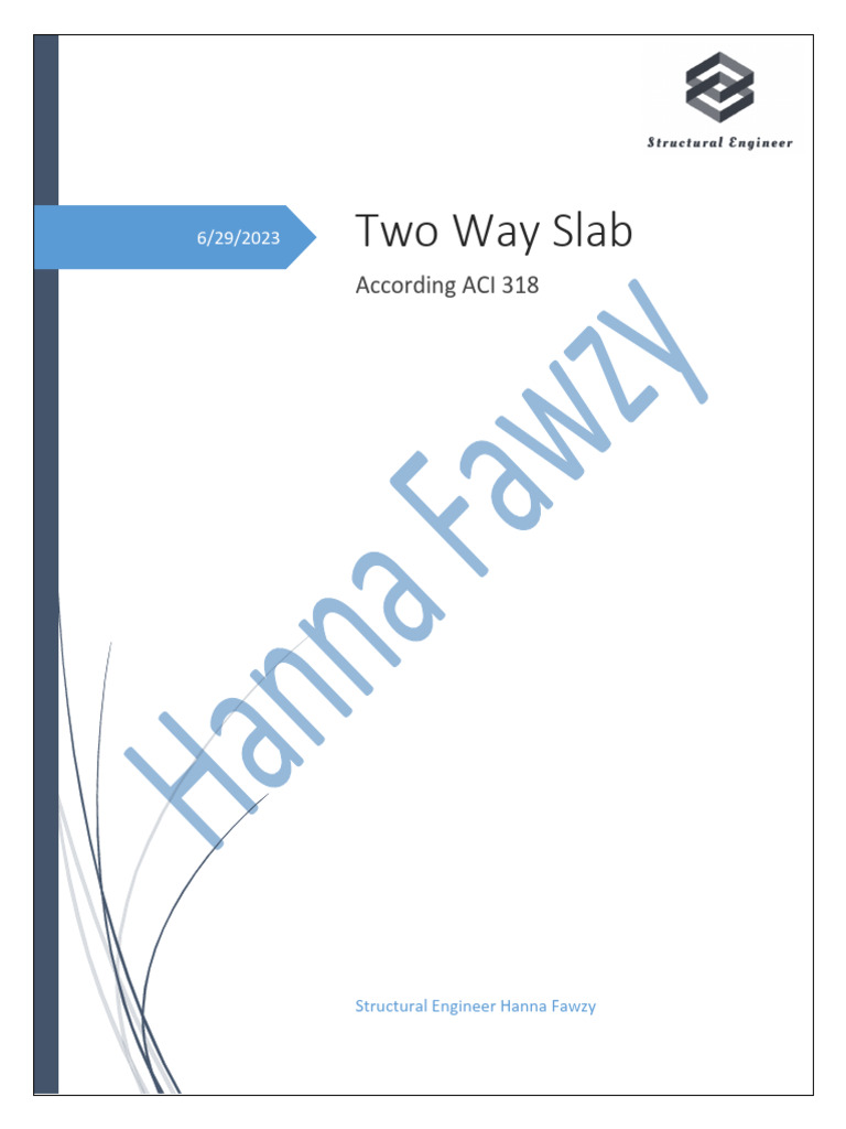 TWO WAY SLAB-As Per ACI-318 | PDF | Building Engineering | Civil ...