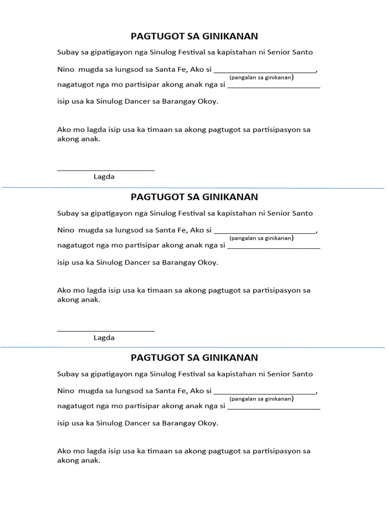 Pagtugot Sa Ginikanan | PDF