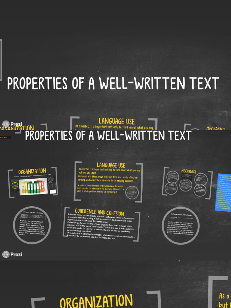 Properties of A Well-Written Text | PDF