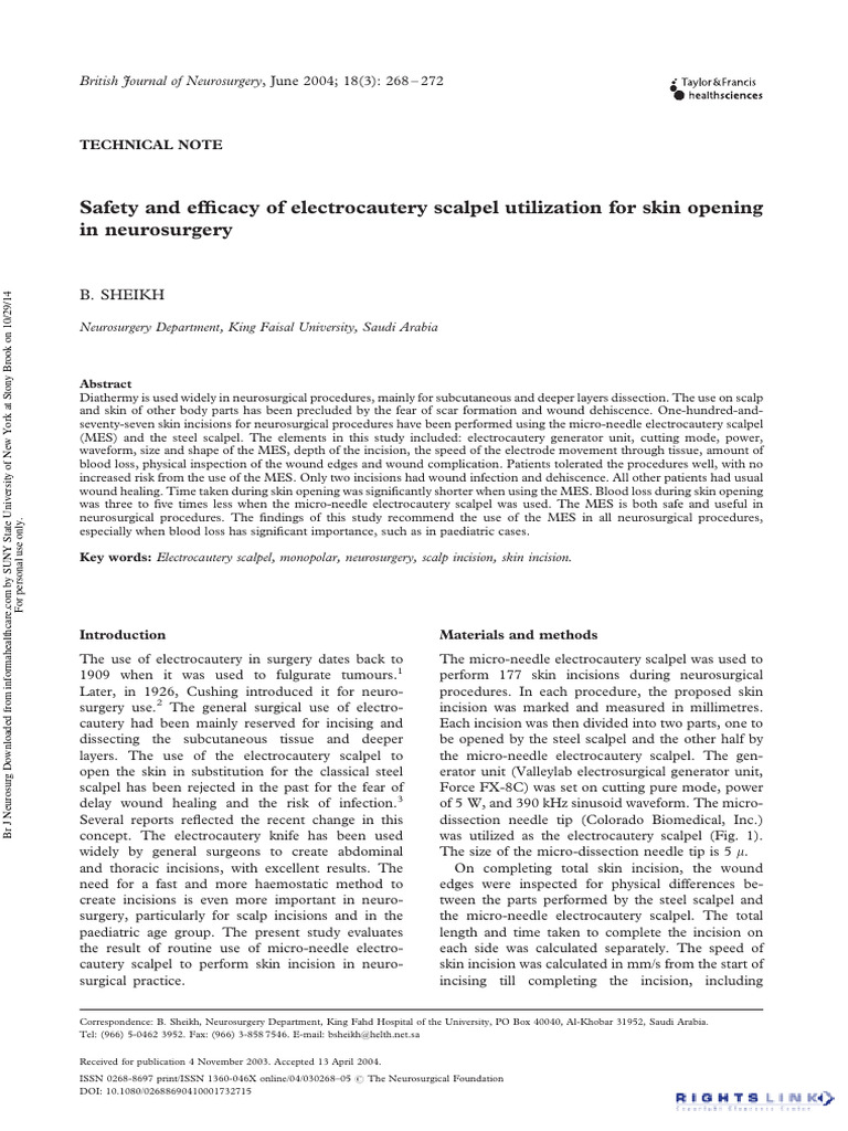 Sheikh 2004 | PDF | Surgery | Wound