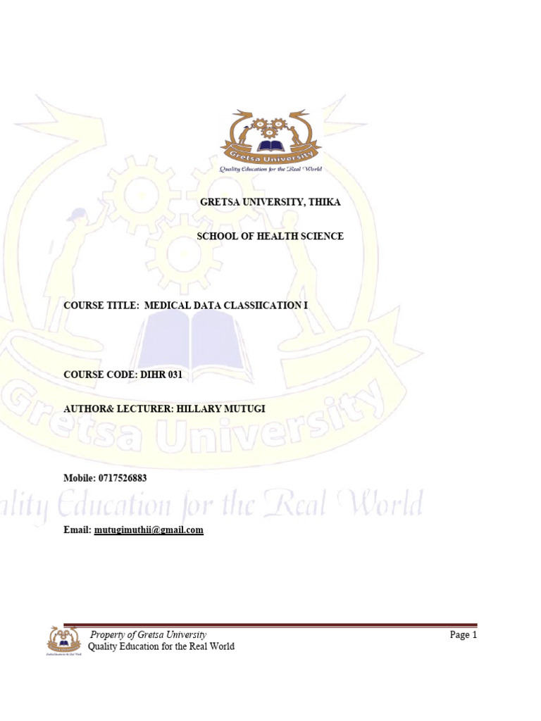 Medical Data Classification I | PDF | Medicine | Health Care