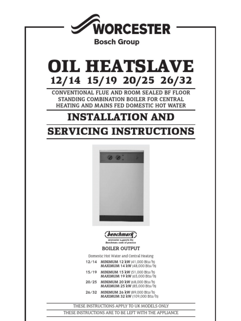 Worcester Heatslave Boiler Manual | PDF | Water Heating | Thermostat