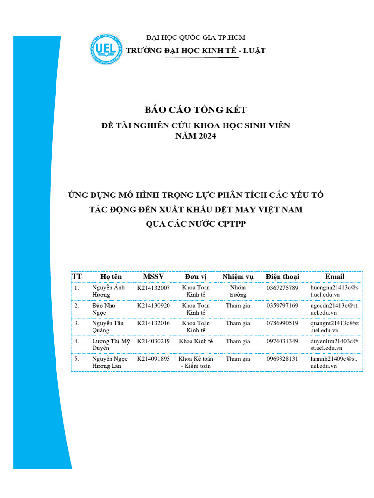 Báo cáo tổng kết NCKH - final | PDF