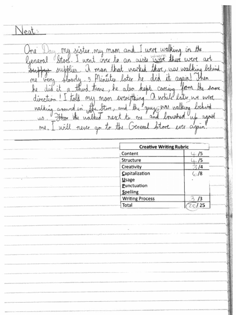 Grade 7 Writing Examples | PDF