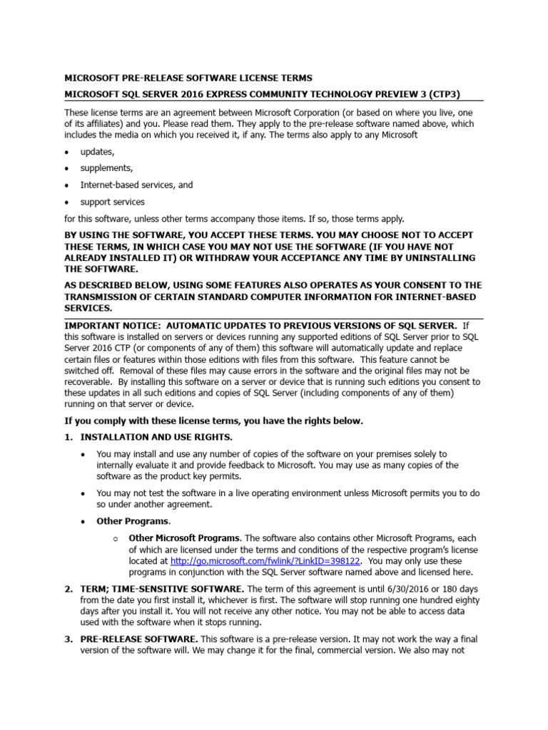 SQLServerExpress Sql2016 | PDF | Software | Microsoft
