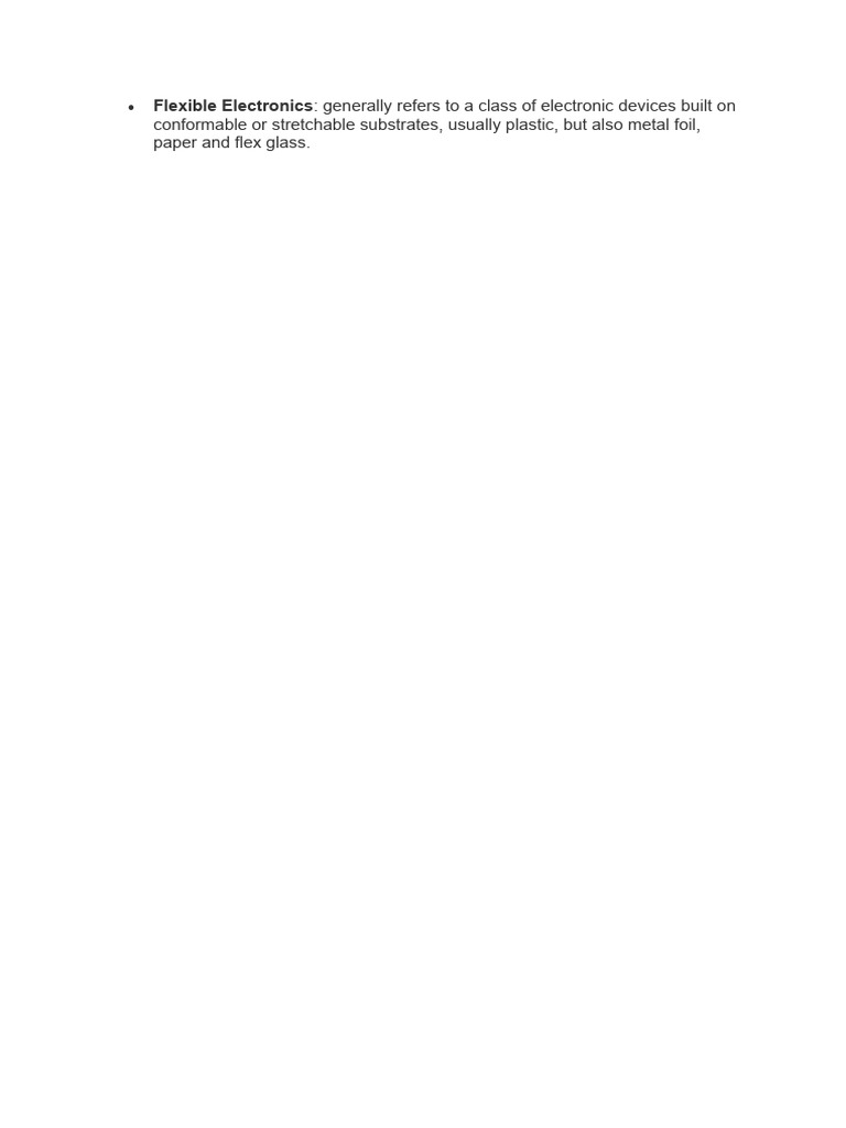 Flexible Electronics Pdf