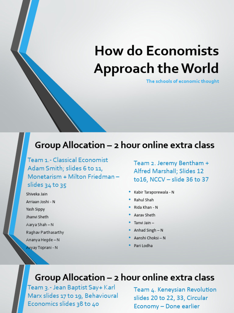 How Do Economists Approach The World | PDF | Monetarism | Economics