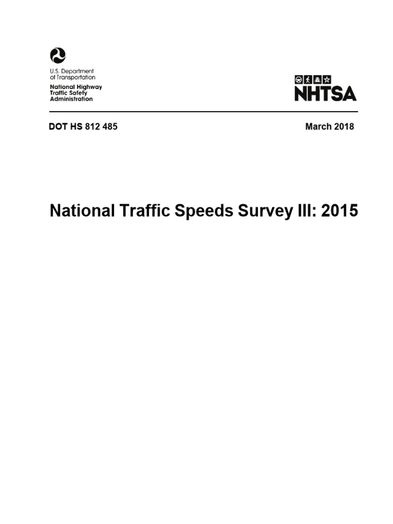 2015 National Traffic Speeds Survey III | PDF | Road | Sampling (Statistics)
