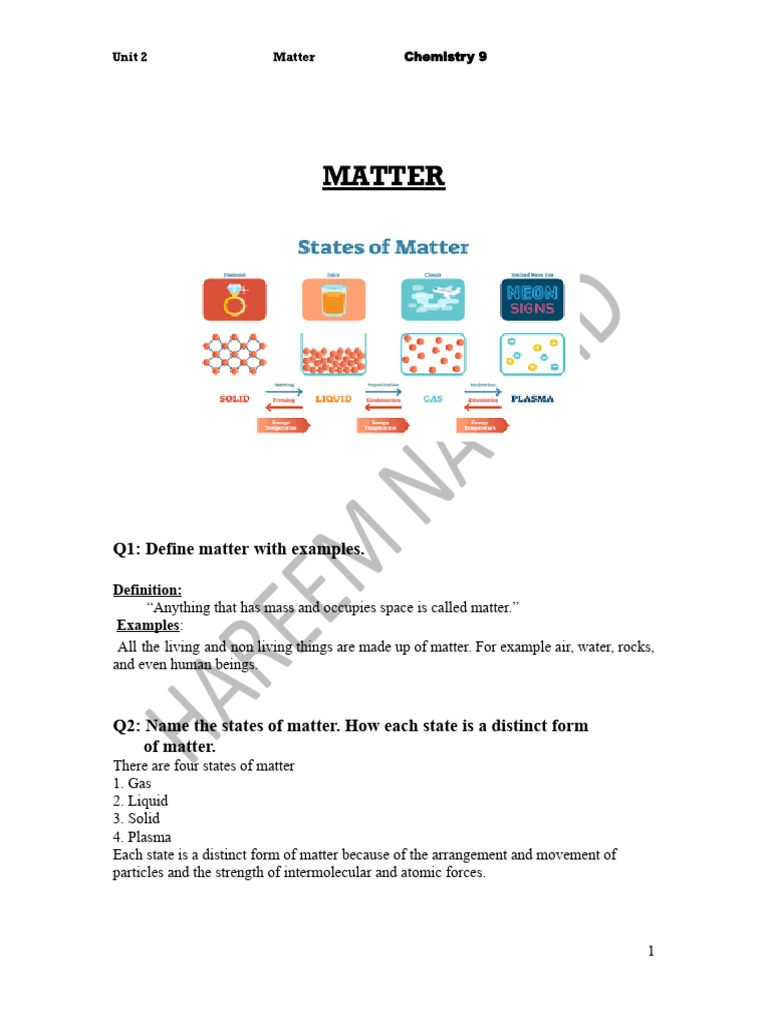 Chapter 2 Notes New Syllabus | PDF | Mixture | Plasma (Physics)