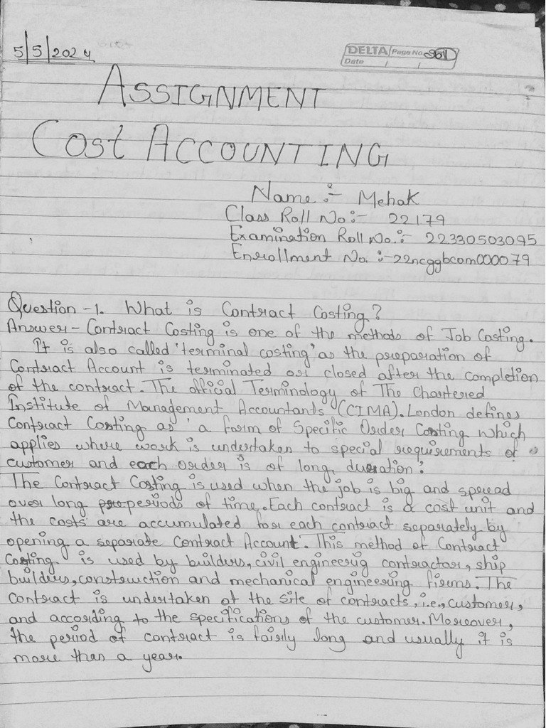 Cost Accounting Assignment | PDF
