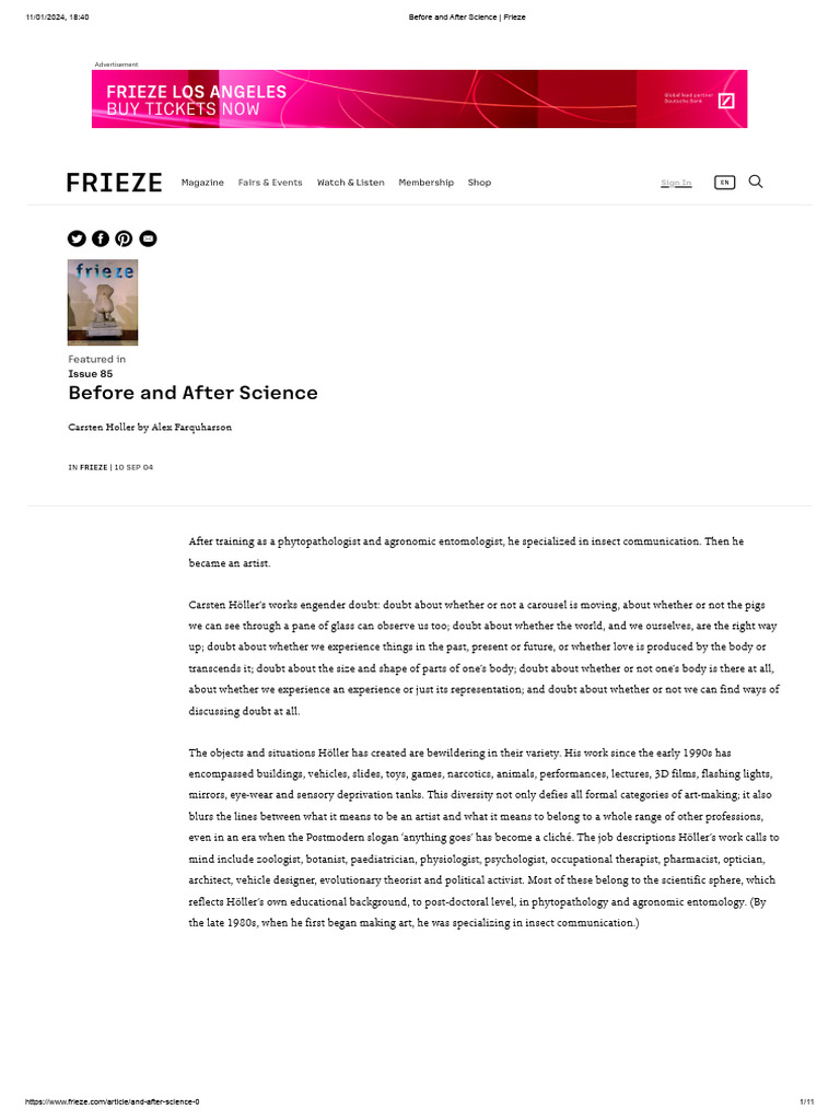 Before and After Science _ Frieze | PDF