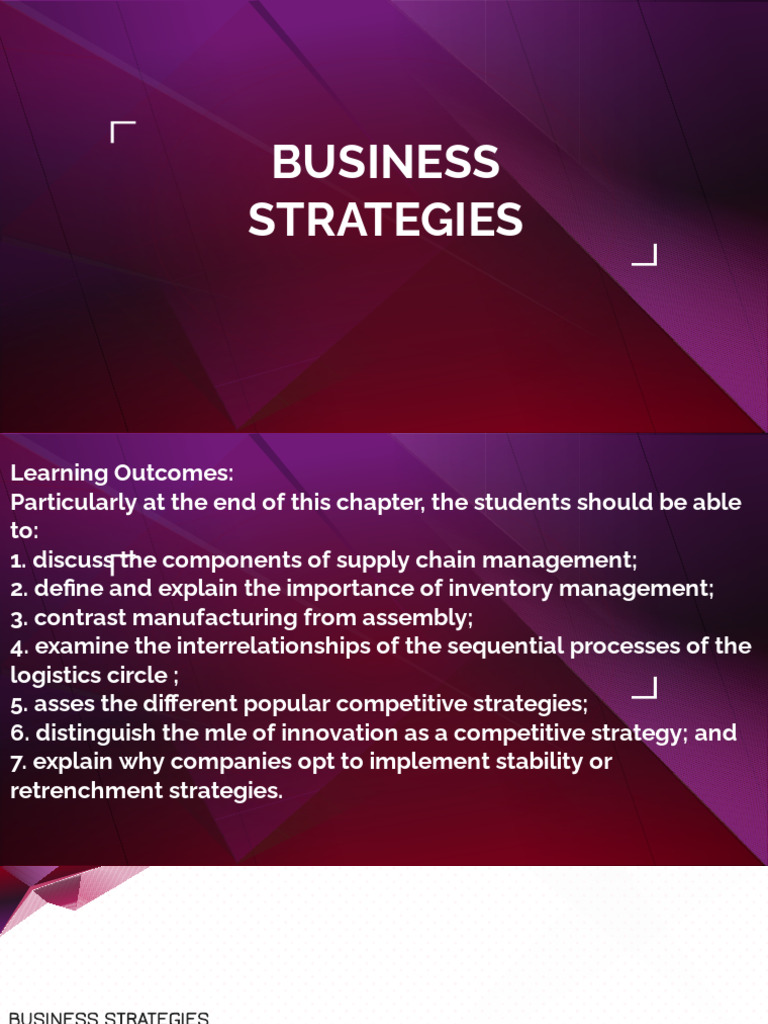 Strategic | PDF | Strategic Management | Supply Chain