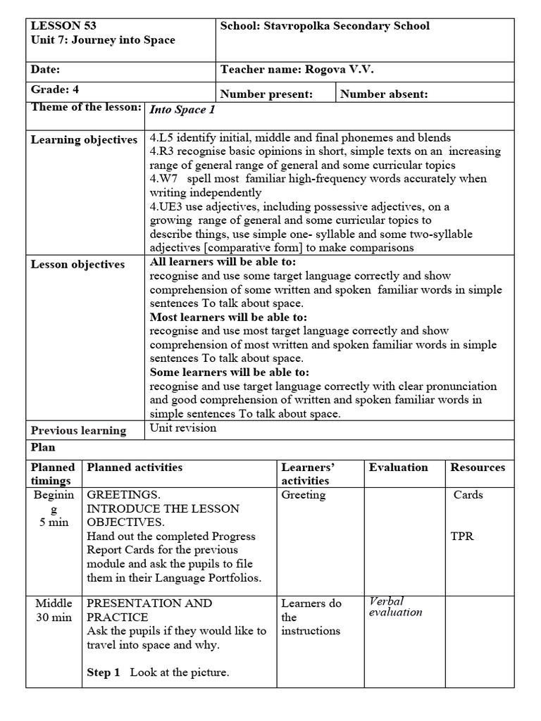 4 Класс 4 Четверть | Download Free PDF | Second Language | Learning