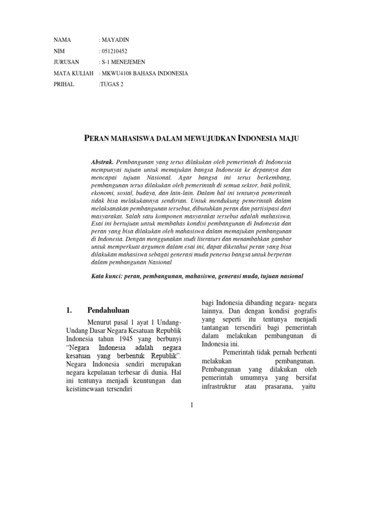 Mkwu4108 Bahasa Indonesia - Tugas 2 | PDF