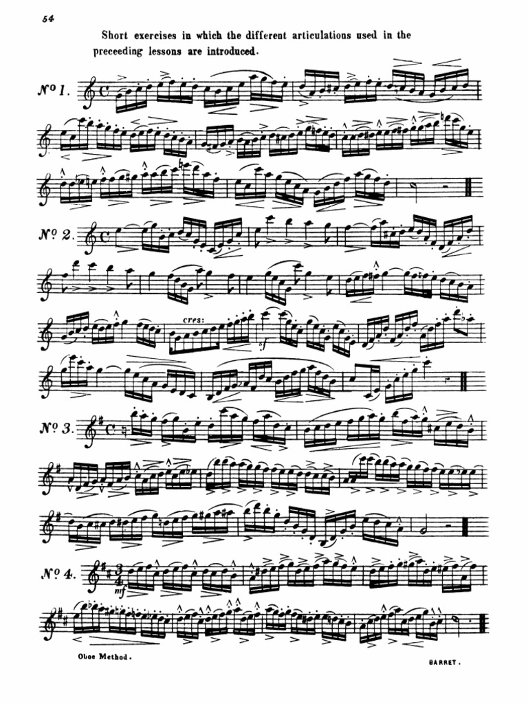 01 Barret Ejercicios Oboe | PDF