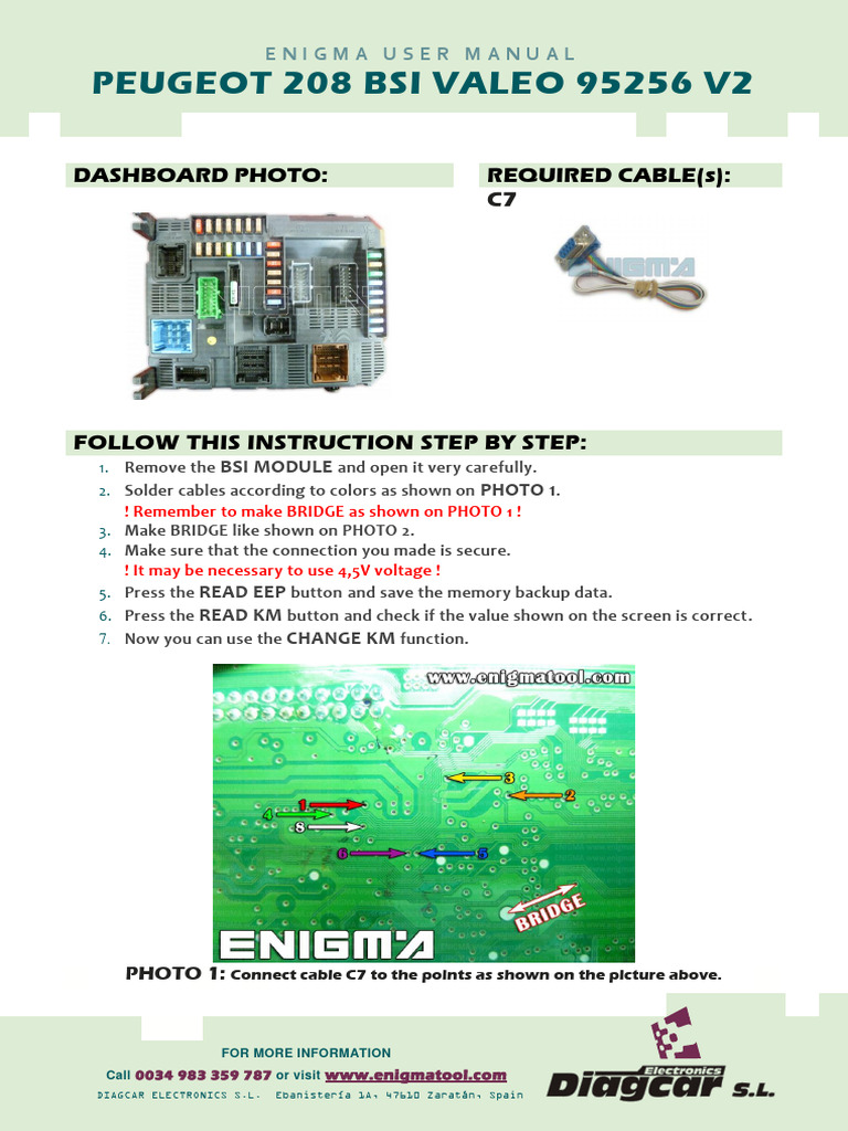 Peugeot 208 Bsi Valeo 95256 V2 | PDF