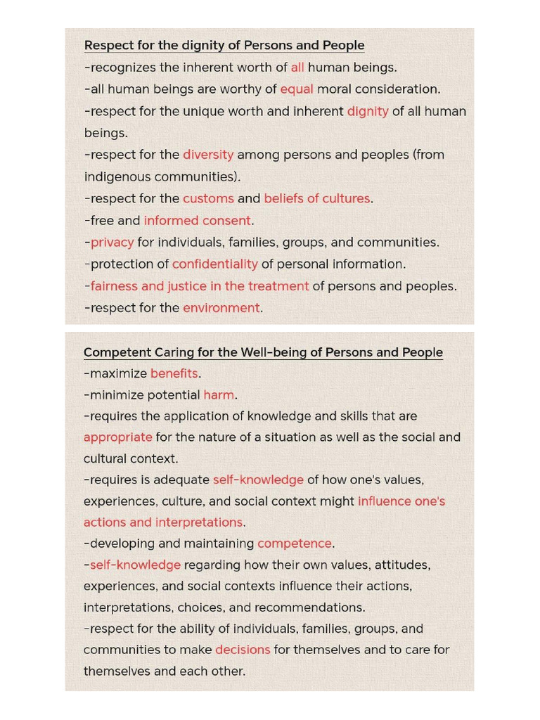 The Four Principles of PAP Code of Ethics | PDF