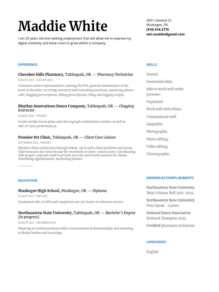 maddie white-resume | PDF