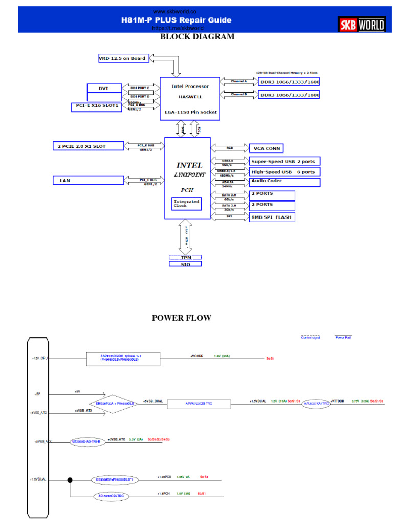 H81M-P PLUS Motherboard Repair Guide | PDF | Electronic Circuits ...
