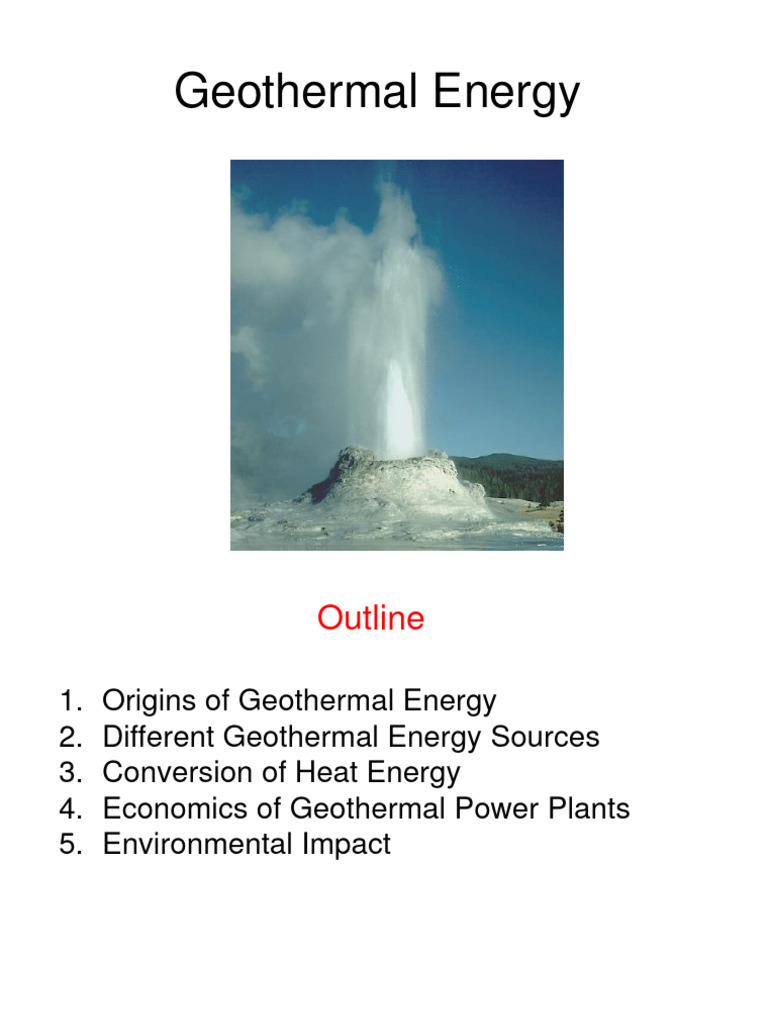 Geothermal Energy: Sources and Economics | PDF | Steam | Geothermal Energy