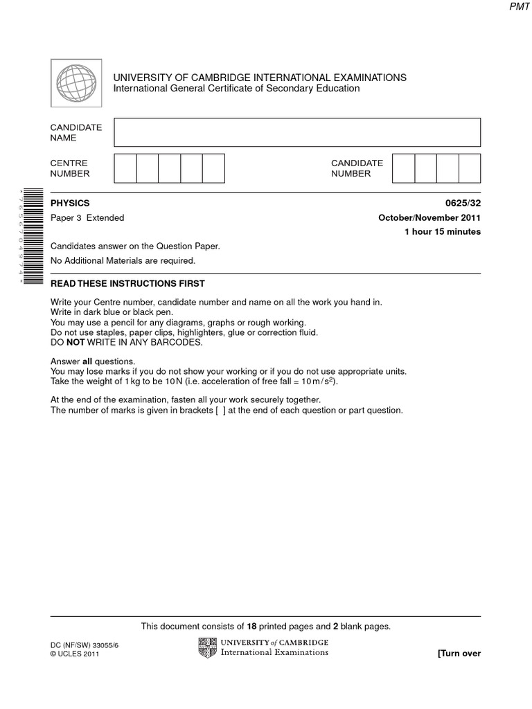 Cambridge IGCSE Physics Paper 3 Exam | PDF | Isotope | Physical Phenomena