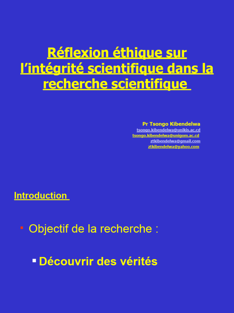 Probleme D'éthique Dans La Recherche Scientifique | PDF | Plagiat | Science