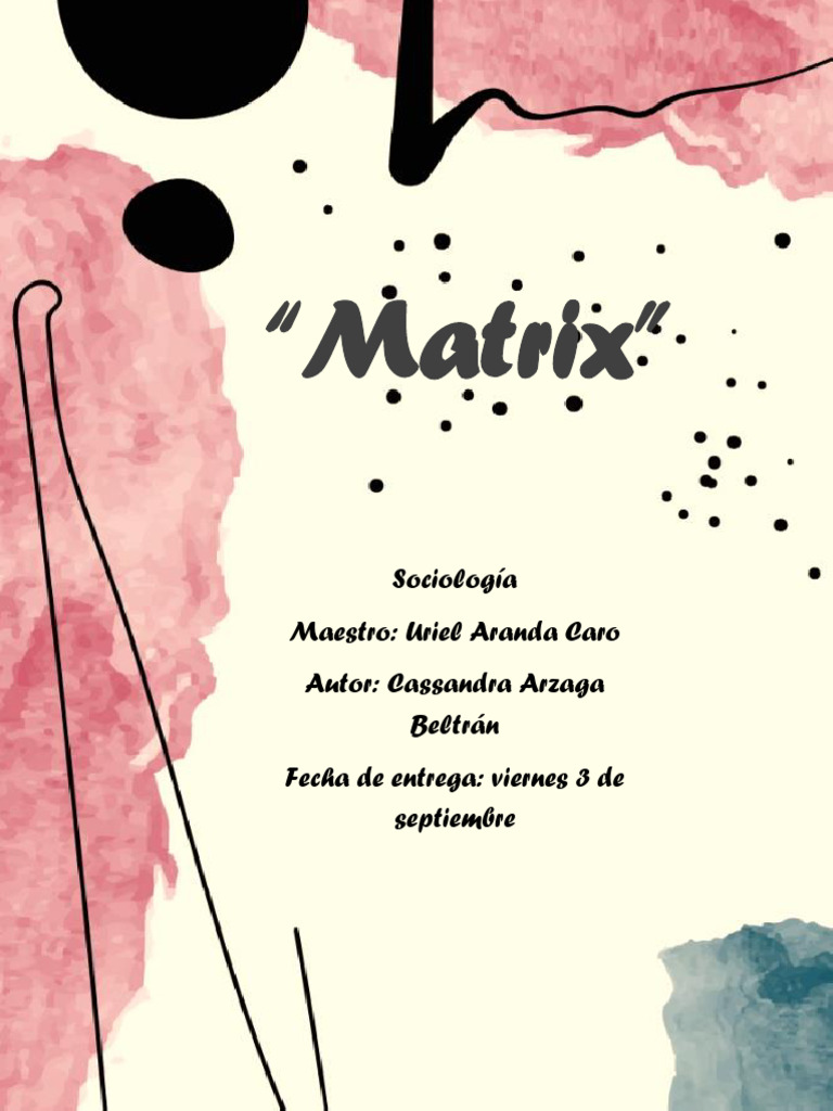 Matrix | PDF | Realidad | Mente