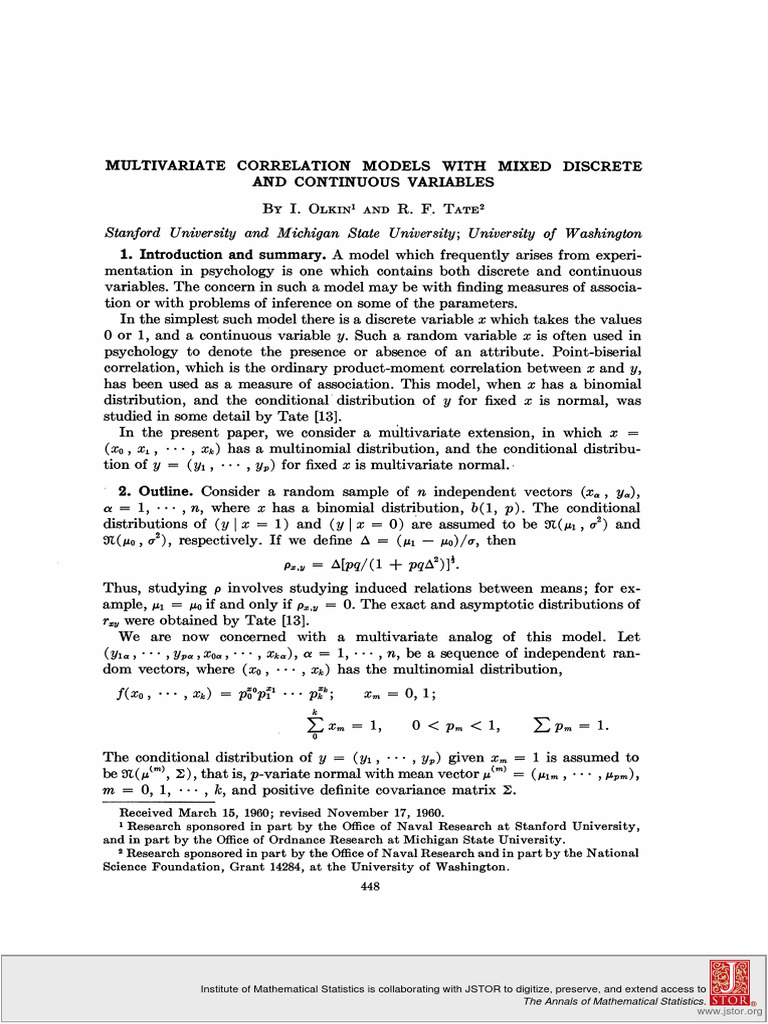 Digitizing The Annals of Mathematical Statistics | PDF