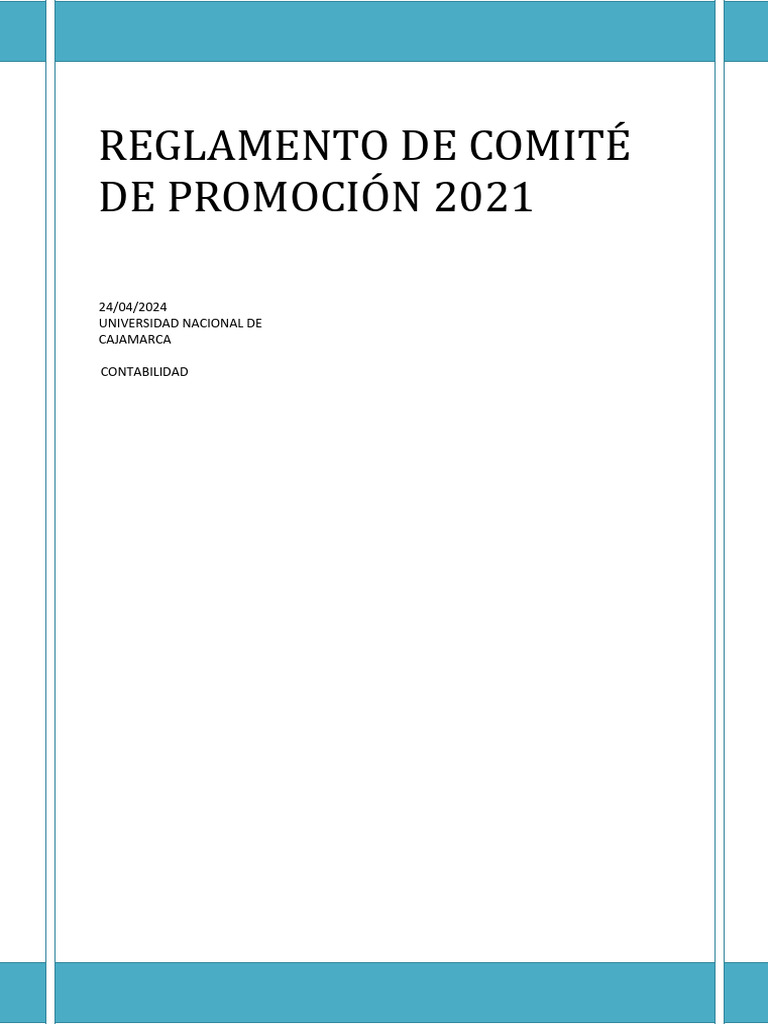 Reglamento Comité | PDF