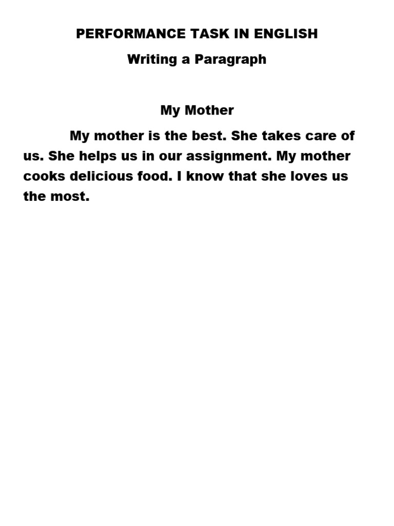 Paragraph on My Mother | PDF
