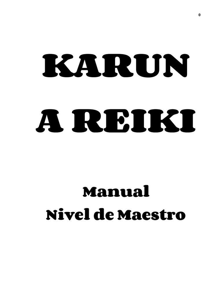 Teoría Reiki Karuna Master | PDF | Amor | Meditación