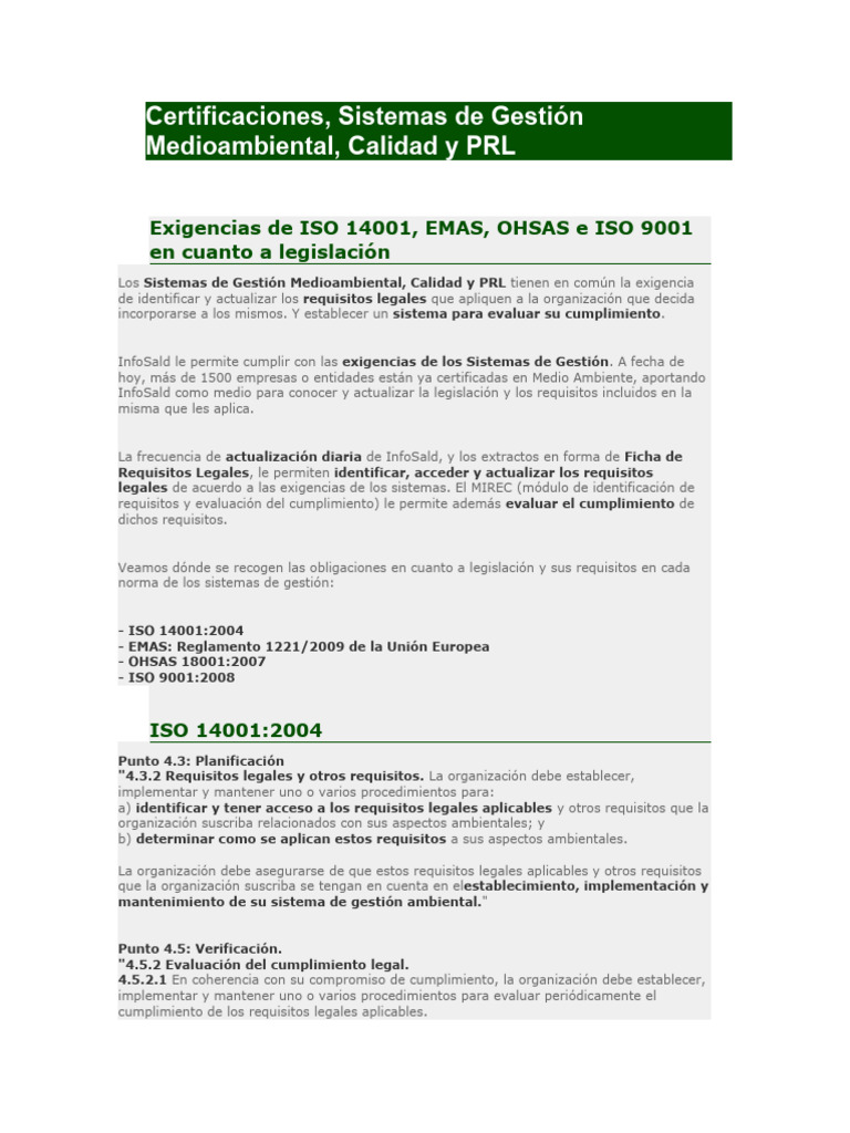 Certificaciones | PDF
