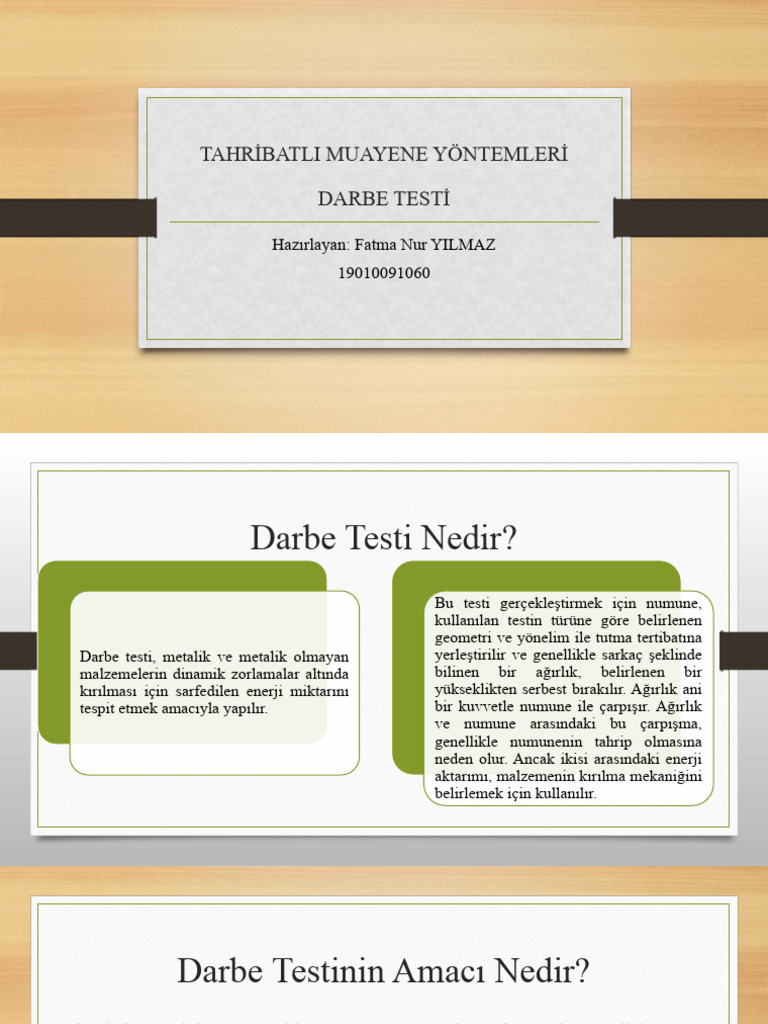 Darbe Deneyi̇ | PDF