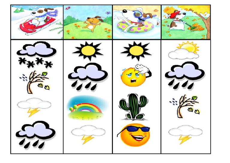 Weather & Seasons - Cards | PDF