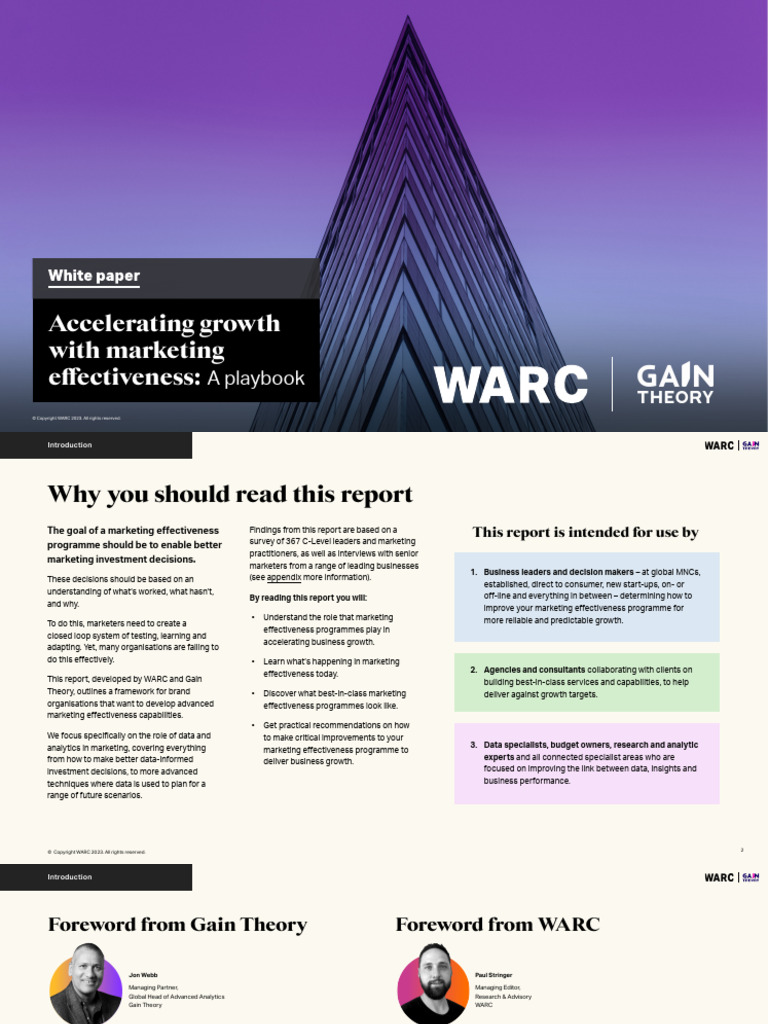 WARC - Accelerating Growth With Marketing Effectiveness | PDF ...