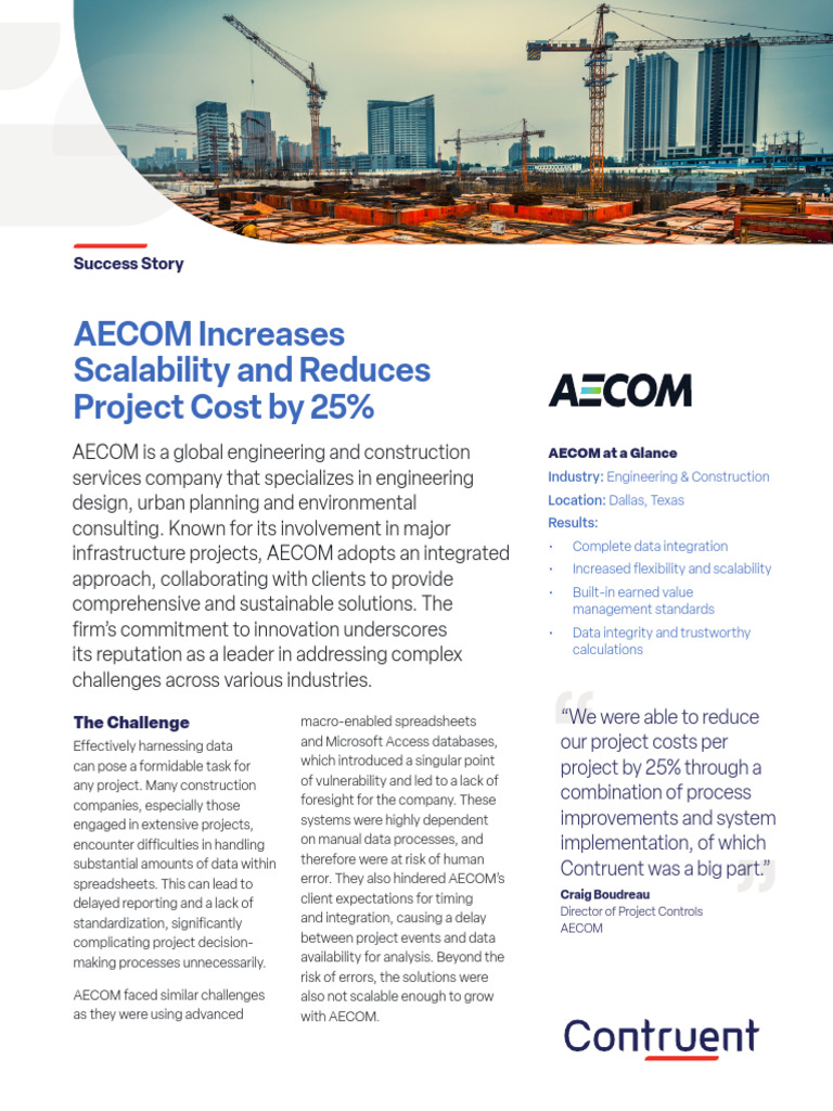 AECOM Success Story - Contruent | PDF | Spreadsheet | Scalability