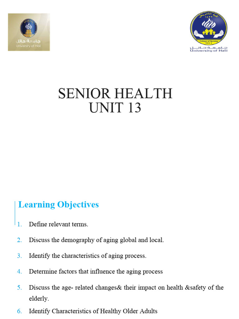 Unit 13 Senior Health | PDF | Dementia | Constipation