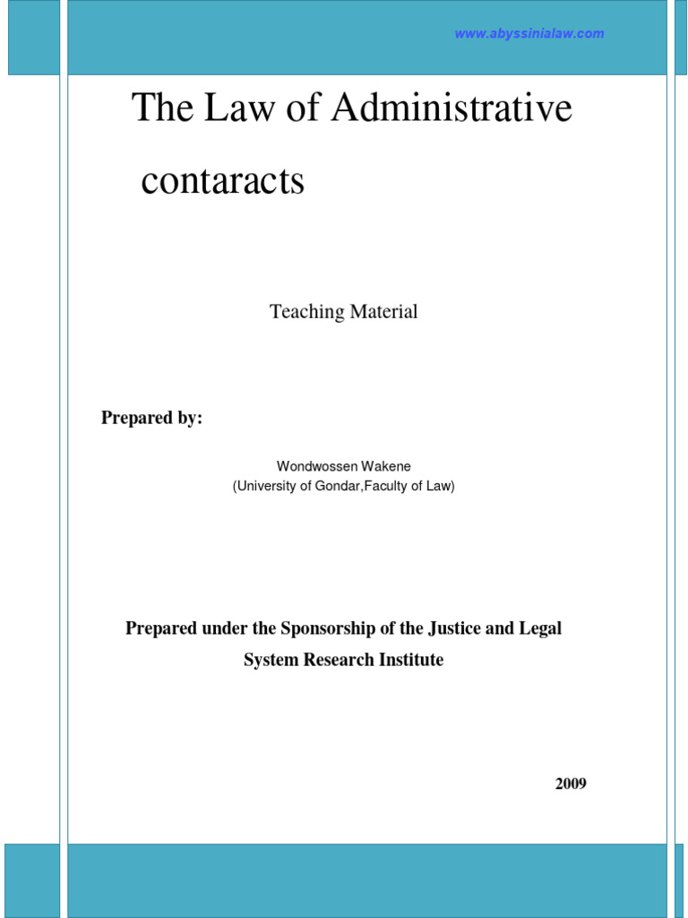 Administrative Contracts | Download Free PDF | Market (Economics) | Consent