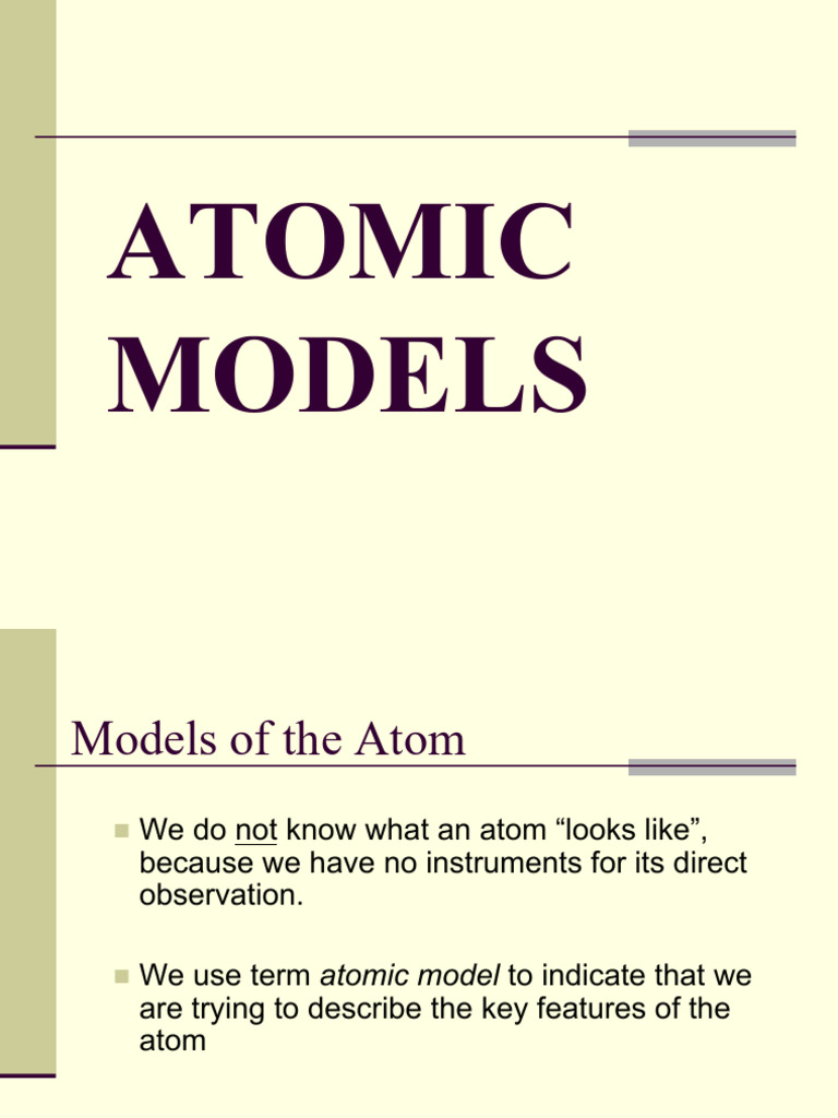 Atomic Model | PDF | Atoms | Atomic Nucleus
