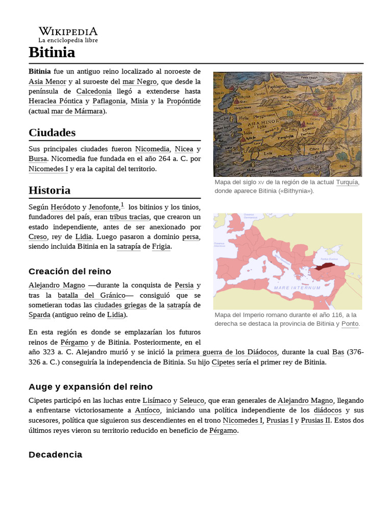 Bitinia | PDF | Antiguedad clasica | Antigua Grecia