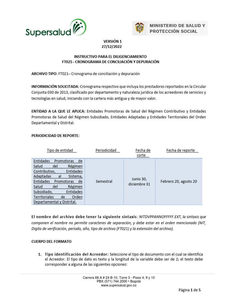 Instructivo FT021 | PDF | Documento de identidad