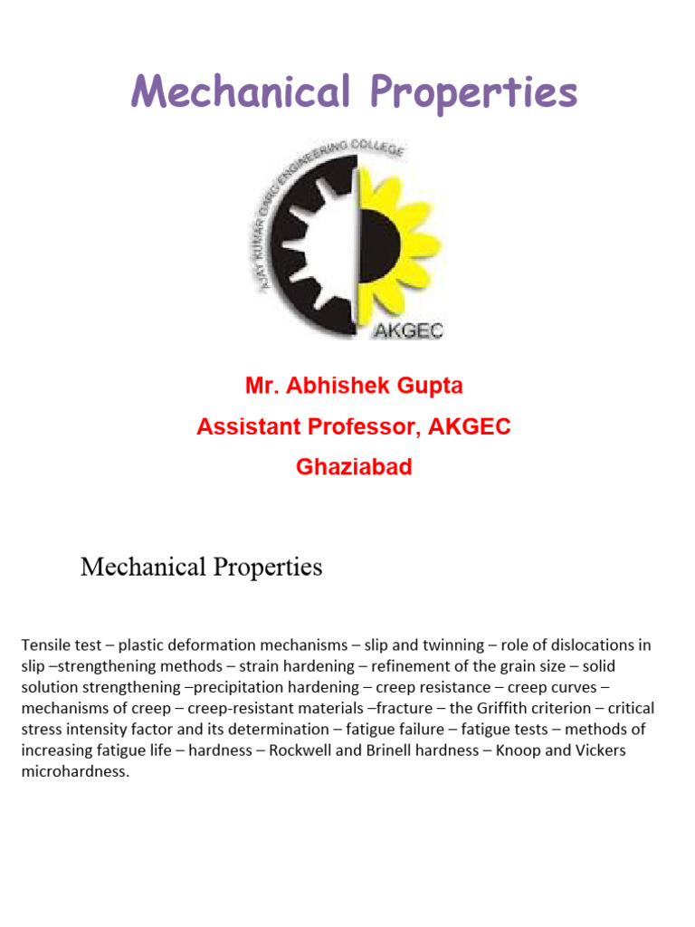Unit 3 | PDF | Deformation (Engineering) | Fracture