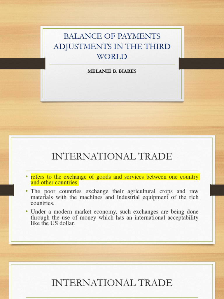 Balance of Payments in Developing Nations | PDF | Balance Of Payments ...