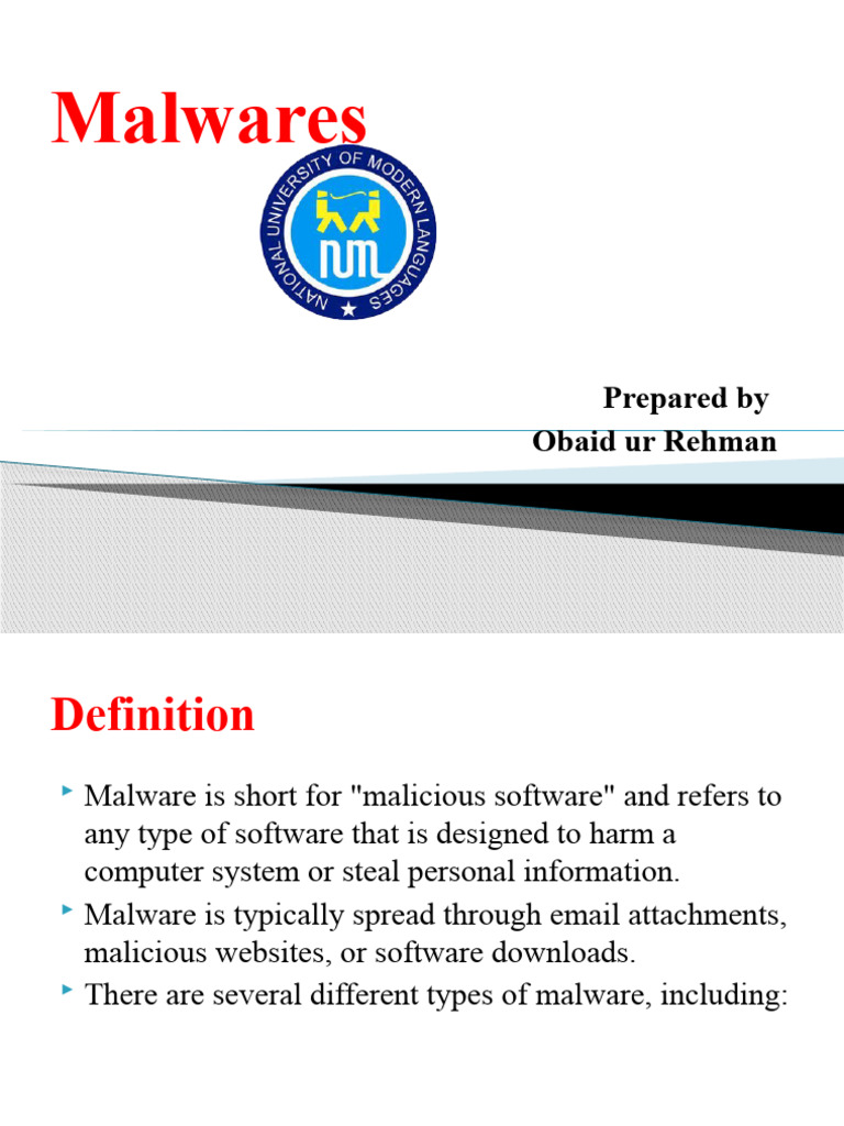 Malwares (Computer Virus) - 1 | PDF